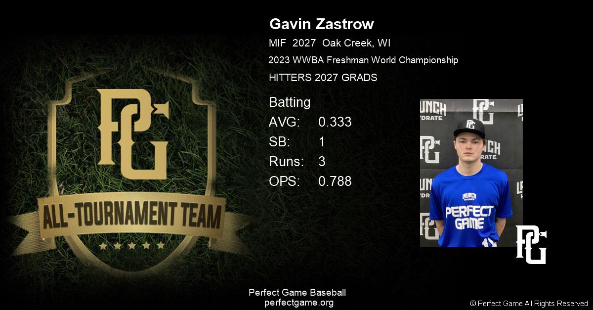 Gavin Zastrow - All Tournament Team Certificate (Batting) | Perfect ...