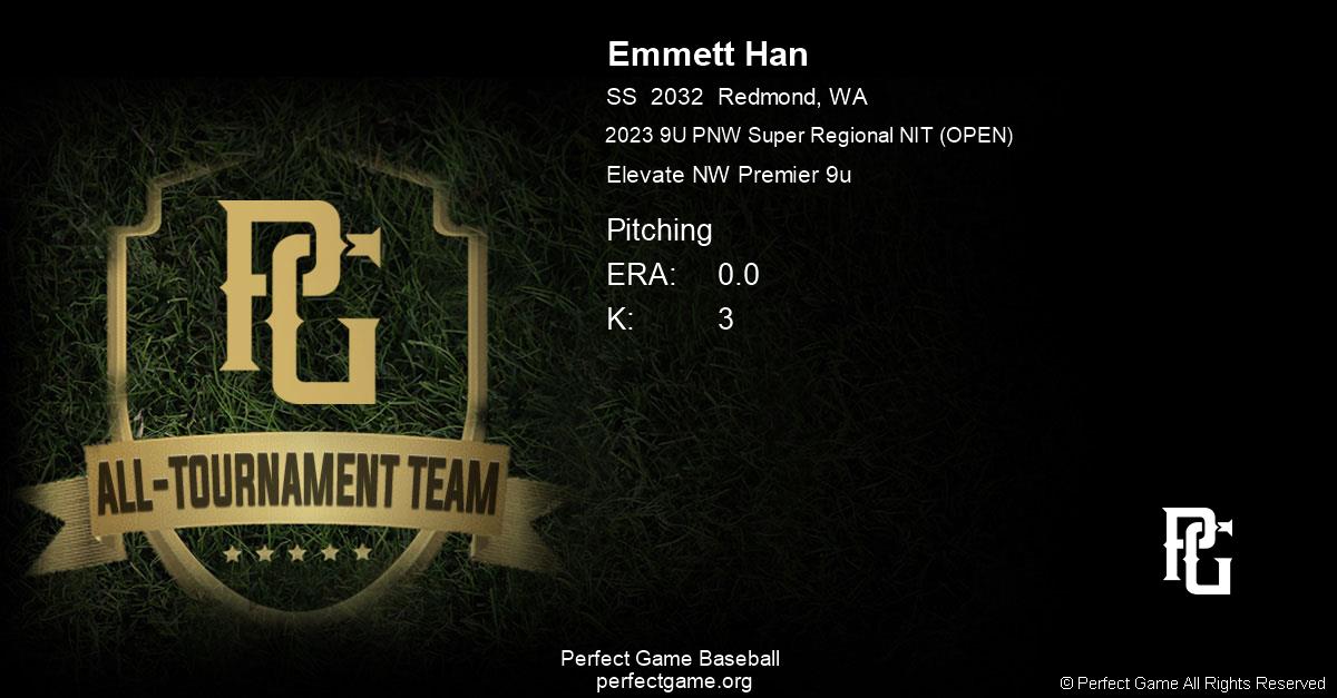 Emmett Han - All Tournament Team Certificate (Pitching) | Perfect Game ...