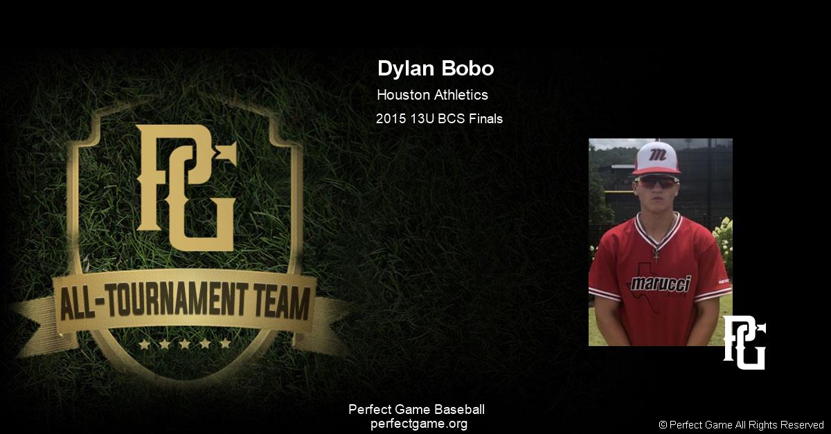 Dylan Bobo - All Tournament Team Certificate (Pitching) | Perfect Game Baseball