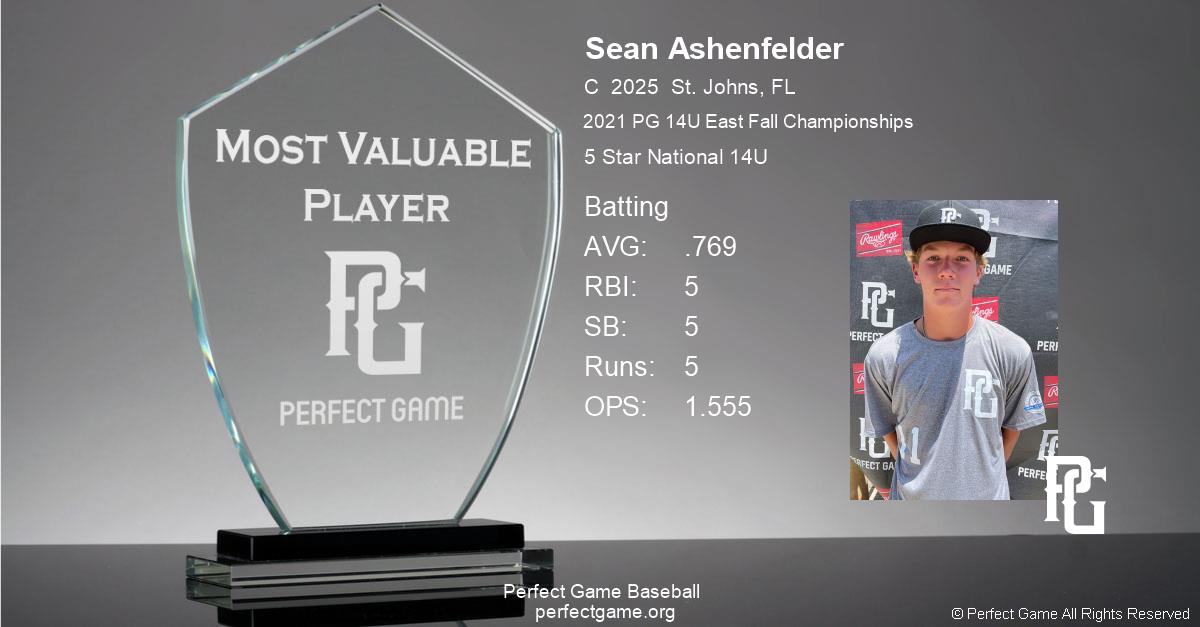 Sean Ashenfelder - Most Valuable Player | Perfect Game Baseball