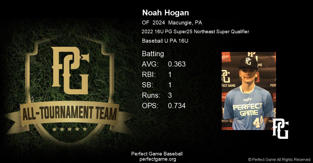 Noah Hogan - All Tournament Team Certificate (Batting) | Perfect Game ...