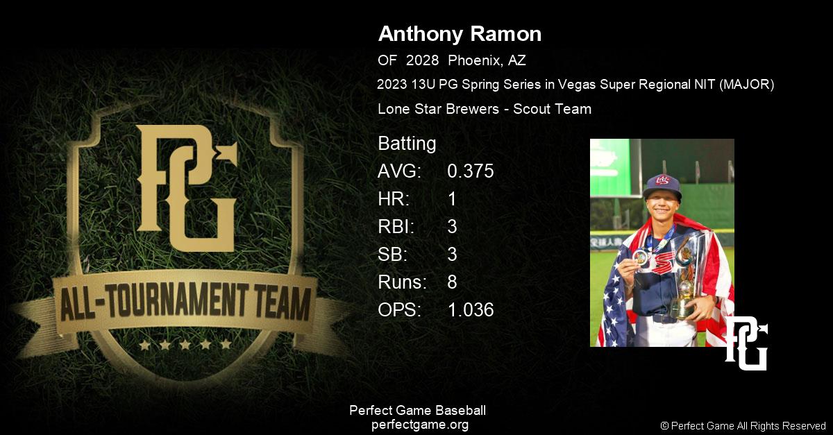 Anthony Ramon - All Tournament Team Certificate (Batting) | Perfect ...