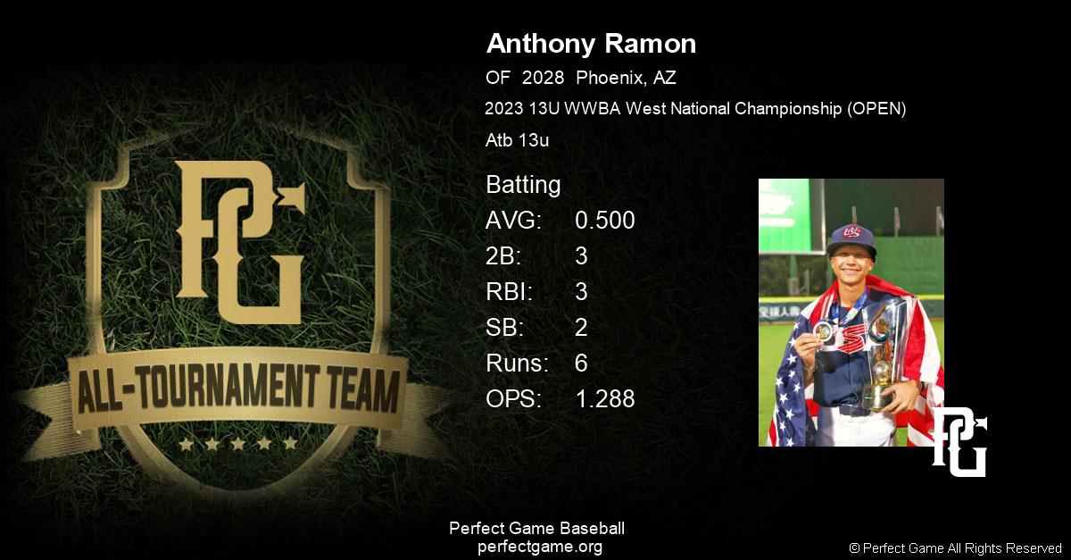 Anthony Ramon - All Tournament Team Certificate (Batting) | Perfect ...