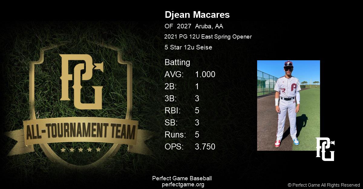 Djean Macares - All Tournament Team Certificate (Batting) | Perfect ...